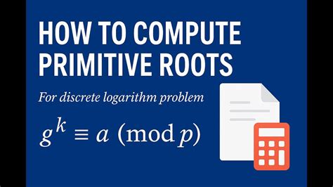 How To Find Primitive Root Of A Number Prime Number Number Theory Cryptography Youtube
