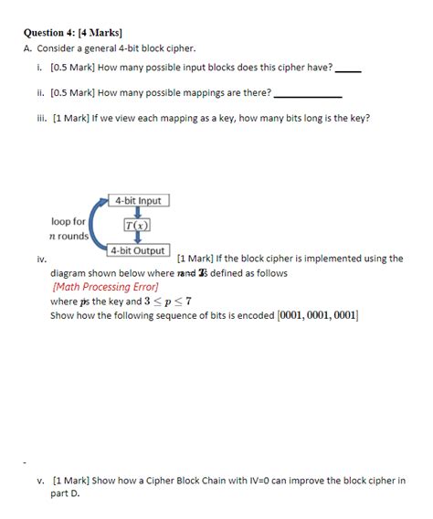 Solved Question 4 4 Marks A Consider A General 4 Bit Chegg Com