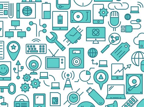 Tech Pattern Illustration Design