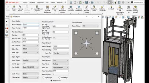 Solidworks Api Ve C Ile Parametrik Asansör Tasarımı Youtube
