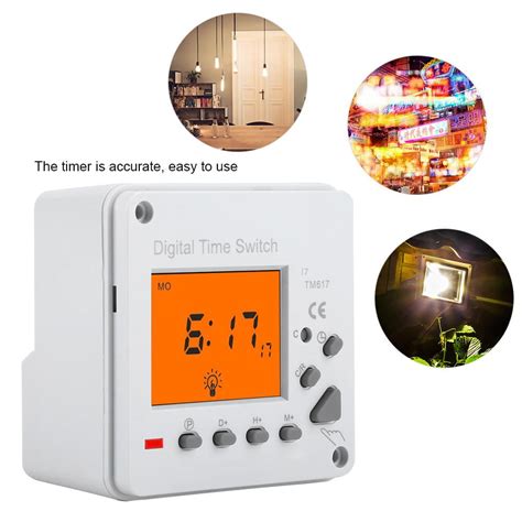 Rdeghly Timer Smart Timer Digital Electric Durable Programmable Smart Control Switch Timer With