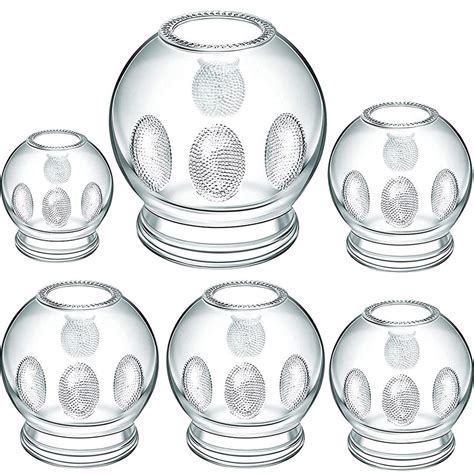 Royal Massage Glass Fire Cupping Jars Thick Glass Cupping Set 4 Sizes