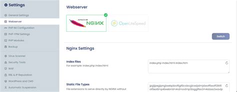 How To Switch Webserver Opsshield