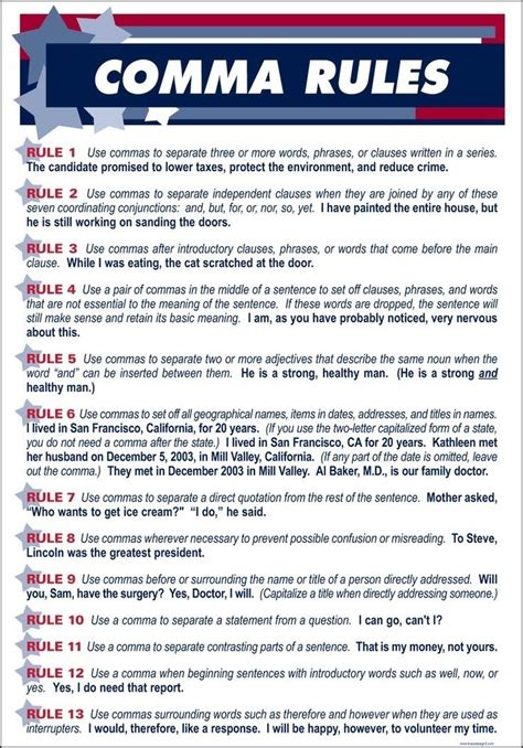 Click On Comma Rules