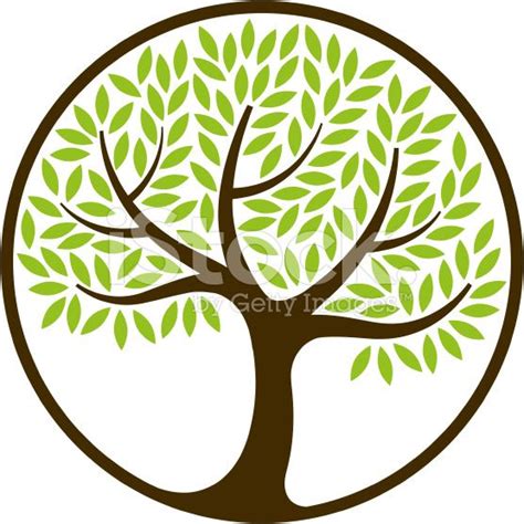 A Simple Graphic Tree In A Circle The Circle Can Easily Be Removed Tree Illustration Free