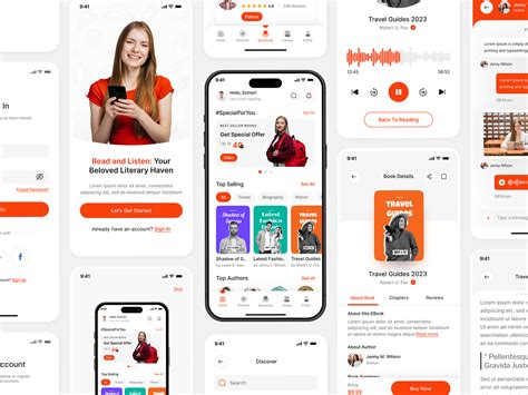 ebook and audio book app ui design uiux figma by insightlancer
