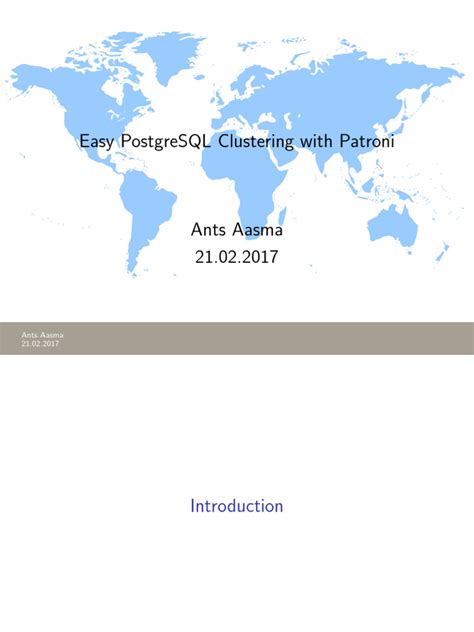Easy Postgresql Clustering With Patroni Pdf Computer Engineering