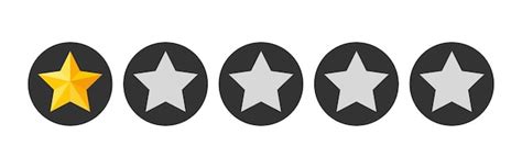 Um Botão De Classificação De Estrelas Vetor Premium