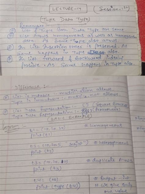 Tuples Notes Pdf