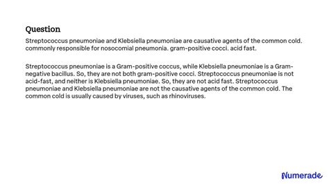 solved streptococcus pneumoniae and klebsiella pneumoniae are