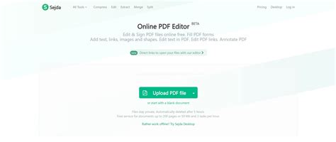 Sejda Helps With Your Pdf Tasks Edit Existing Text Split Merge Extract Compress
