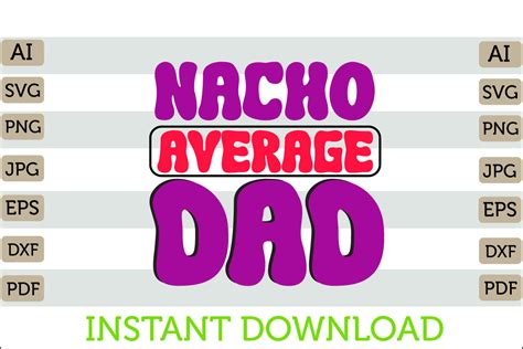 Nacho Average Dad Retro Graphic By Creative Mass · Creative Fabrica