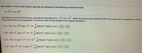solved use version 2 of the chain rule to calculate the