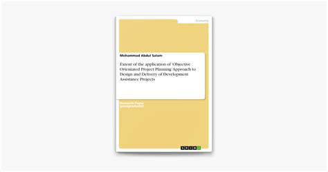 ‎extent Of The Application Of ‘objective Orientated Project Planning