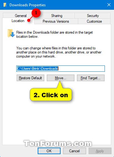 Move Location of Downloads Folder in Windows 10 | Tutorials