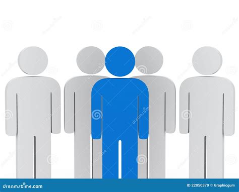 Team Leader Blue In Front Stock Illustration Illustration Of Individuality 22050370