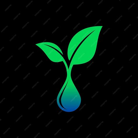 Premium Vector Green Leaf And Water Drop Logo