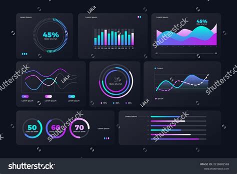 Dashboard Ui Data Hud Diagram Design Stock Vector Royalty Free 2218682569 Shutterstock