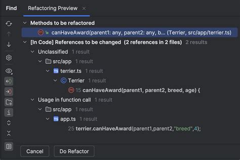 Code Refactoring Webstorm Documentation