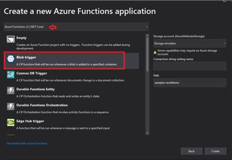 Create An Azure Function Triggered By Blob Storage Using C