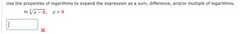 solved use the properties of logarithms to expand the