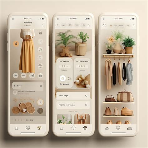 Premium Ai Image Mobile App Design Of Retail Virtual Store App Design Modern And Minimalist