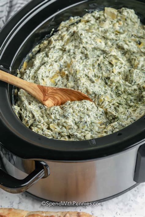 Crockpot Spinach Artichoke Dip Spend With Pennies