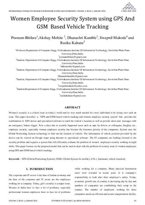 pdf women employee security system using gps and gsm based vehicle