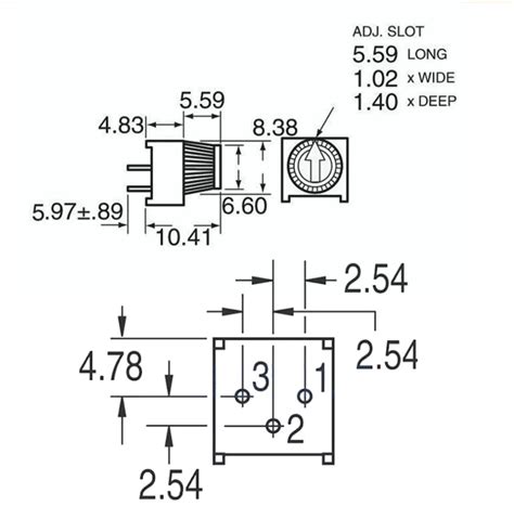 3386 Potentiometer Top Adjustment Cap 10k 50k Precision Adjustable