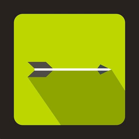 Premium Vector Hunting Arrow Icon In Flat Style With Long Shadow