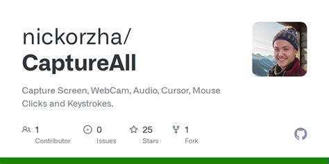 GitHub Nickorzha CaptureAll Capture Screen WebCam Audio Cursor Mouse Clicks And Keystrokes