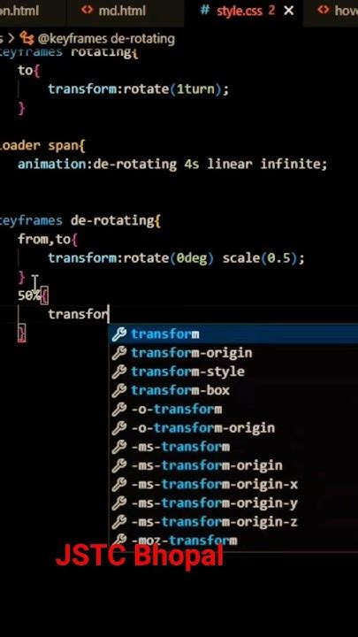 Css Html Jstc Coding 3danimation Jstc Bhopalcode Jstc Learning 3d Youtube
