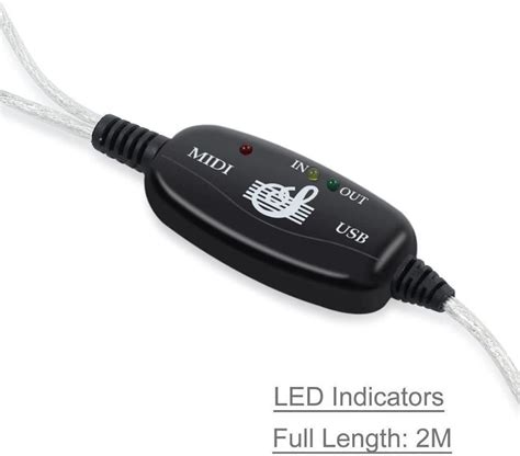 Y84 6ft 2m Usb To Midi Interface Cable Adapter Converter Usb To Midi In