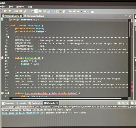 Solved Make An Uml Diagram Of This Codes Of Rectanglenote A