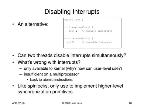 cse 451 operating systems autumn 2003 lecture 7 synchronization ppt
