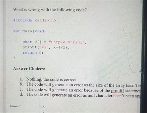 Solved What is wrong with the following code? \#include int | Chegg.com