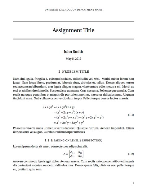 Report Format Sample Assignment