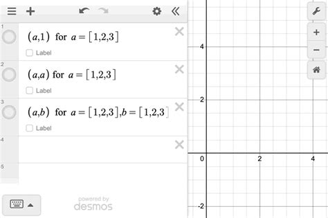 Generalizing For Lists And Intervals Desmos Help Center