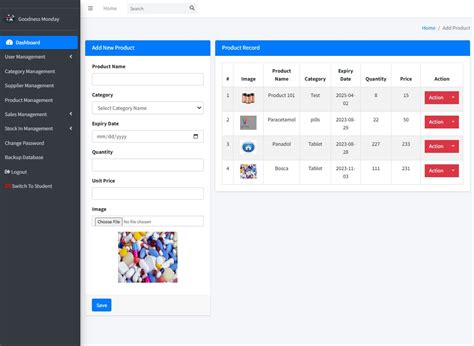 Web-based Pharmacy Product Management System using PHP and MySQL Database | SourceCodester