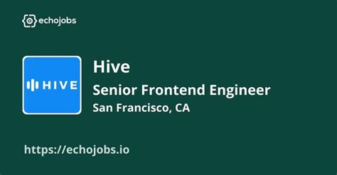 Hive Is Hiring Senior Frontend Engineer Usd 180k 250k San Francisco Ca Api React Javascript