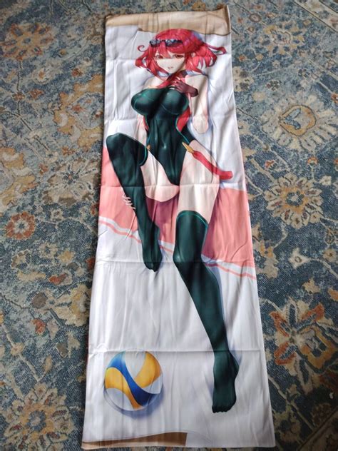 Anime Dakimakura Pyra Hugging Body Pillow Case Cover Red Hair With Green Suit 4838739108