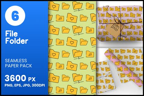 File Folder 6 Seamless Patterns