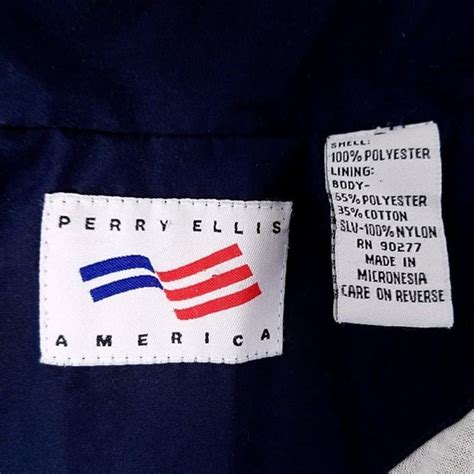 Perry Ellis America Windbreaker Jacket Vintage 90s Sp Gem
