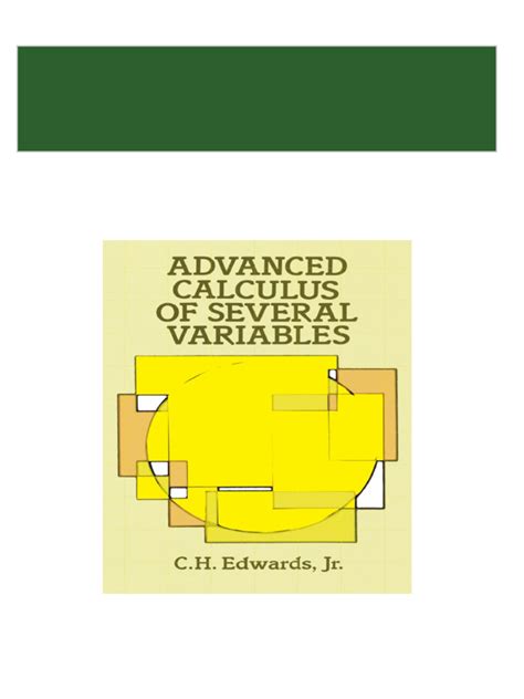 instant download advanced calculus of several variables pdf all chapter
