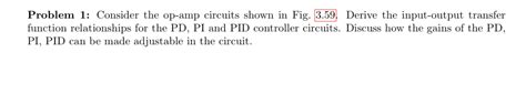Solved Problem Consider The Op Circuits Shown In Fig Chegg
