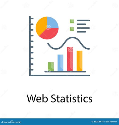Web Statistics Vector Outline Icon Design Illustration Stock Vector
