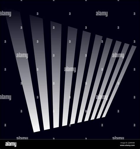 3d Dynamic Lines Stipes In Perspective Vanishing Diminishing Into Horizon Stock Vector