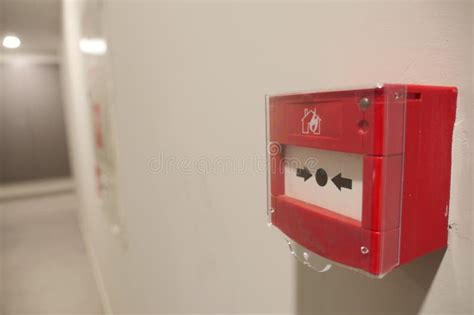 Red Fire Alarm Button On Wall Stock Photo Image Of Information Alert 313755810