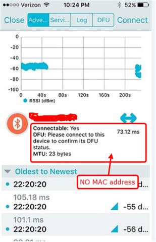 Bluetooth MAC Address Not Showing In IOS Phone Apple Nordic Q A Nordic DevZone Nordic