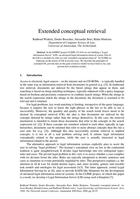 Pdf Extended Conceptual Retrieval